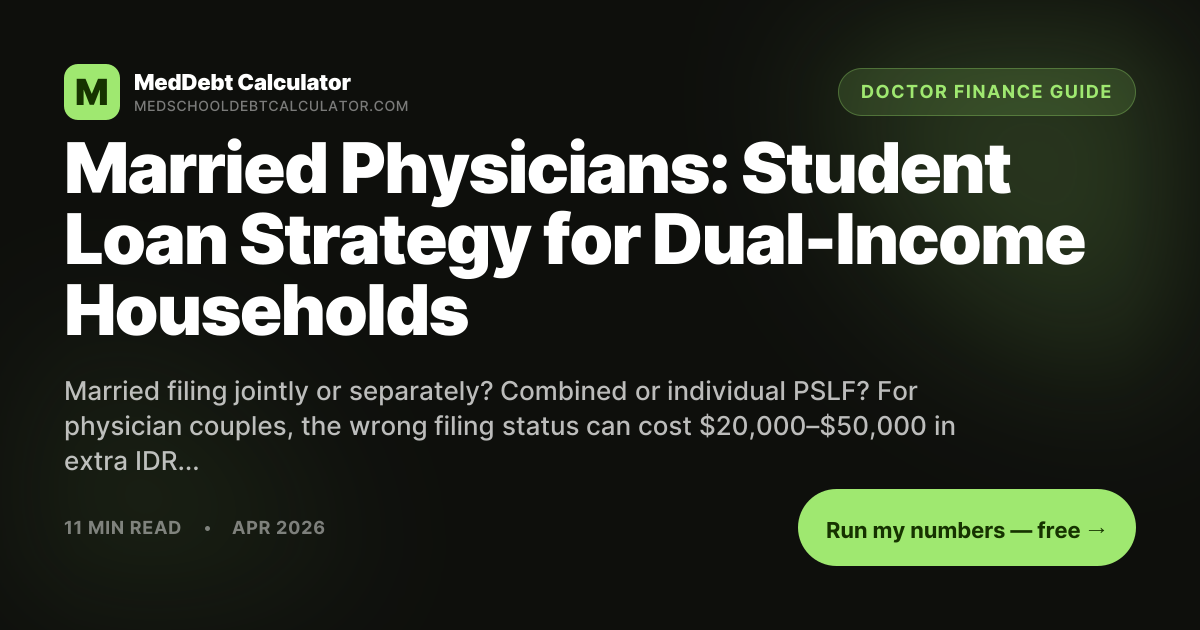 Married Physicians: Student Loan Strategy for Dual-Income Households ...